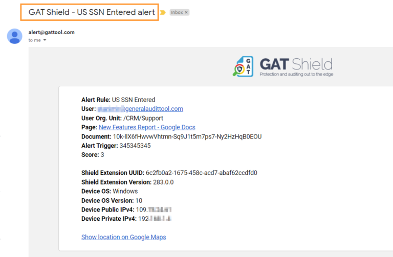 Powerful SSN Detection Alert for your Enterprise - GAT Knowledge Base