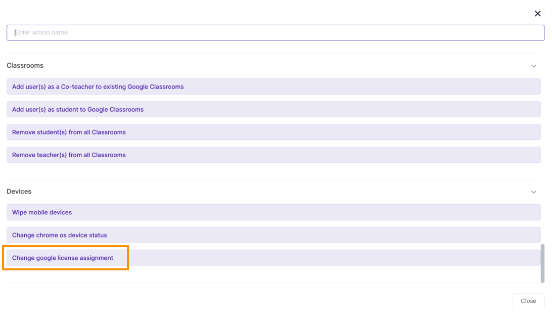 Google Licence Assignment Action - GAT Knowledge Base