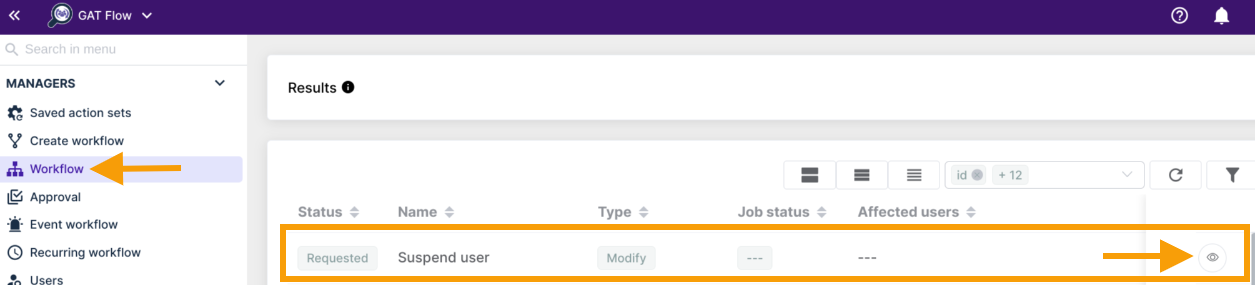 Suspend user(s) in Google Workspace via GAT Flow - GAT Knowledge Base