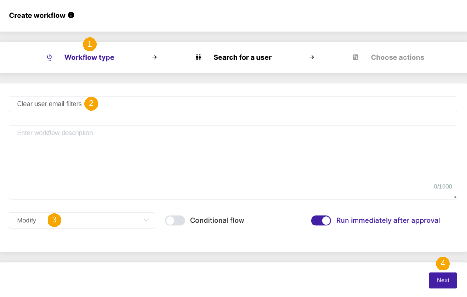 Remove User Email Filters for Several Users in Bulk via GAT Flow
