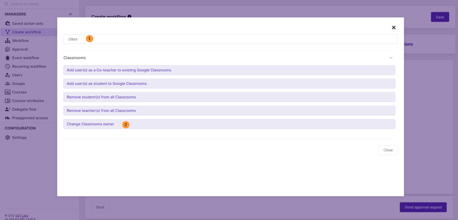 Changing the Owner of the Google Classroom with GAT Flow