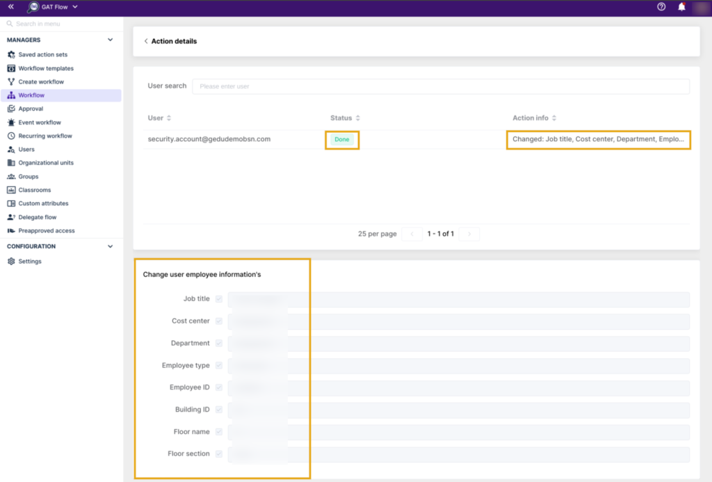 Set Up an Existing User's Details in GAT Flow