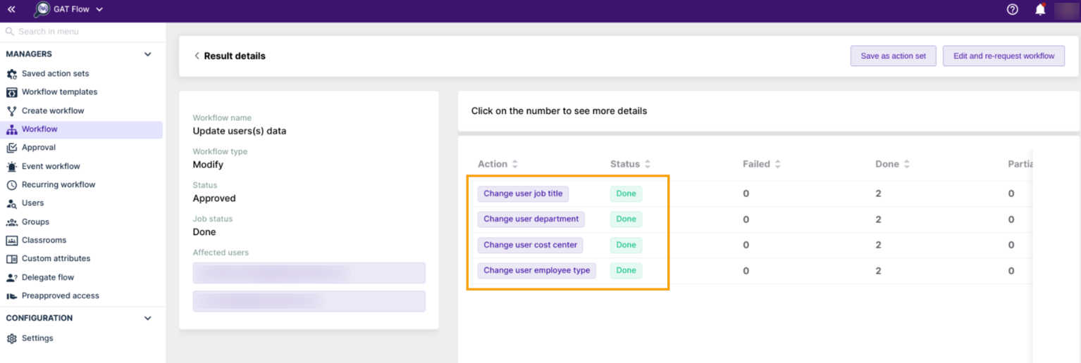 Set Up an Existing User's Details in GAT Flow
